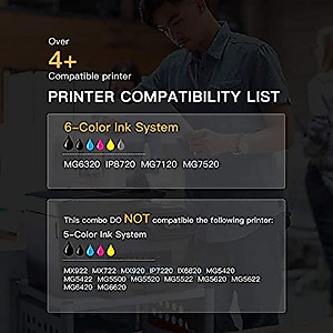 E-Z Ink (TM Compatible Ink Cartridge Replacement for Canon CLI-251XL CLI 251 to use with PIXMA MX922 IP7220 MG5520 MG5420 IX6820 IP8720 MG7520 MG6320 Printer (Gray, 6 Pack)