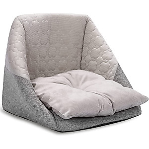 DREAMSOULE Cat Cosy Cube Bed, 3-in-1 Foldable Cat Dog Soft Sofa Cave Bed,Cool and Warm Tent Cave Microfiber Bed House with Removable Washable Cushion Pillow for Indoor Cats Small Dogs Puppy Pets