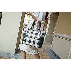 MKF Tote Bag for Women Set Handbag Wallet Purse - Top-Handle Tote - Removable Shoulder Strap Vegan Leather Black