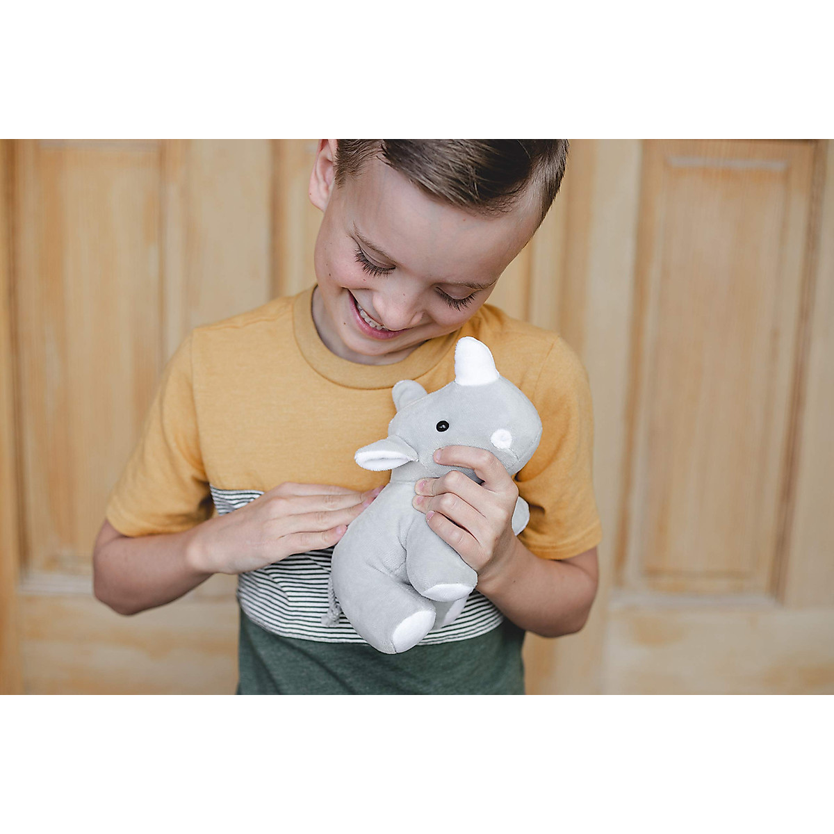 Baby Rhino Stuffed Animal Plushies for Boys & Girls | Super Soft Cute Plushies for Kids' Bedroom | 8-in Safari Stuffed Animals for Girls & Boys | Small Animal Toys by Exceptional Home