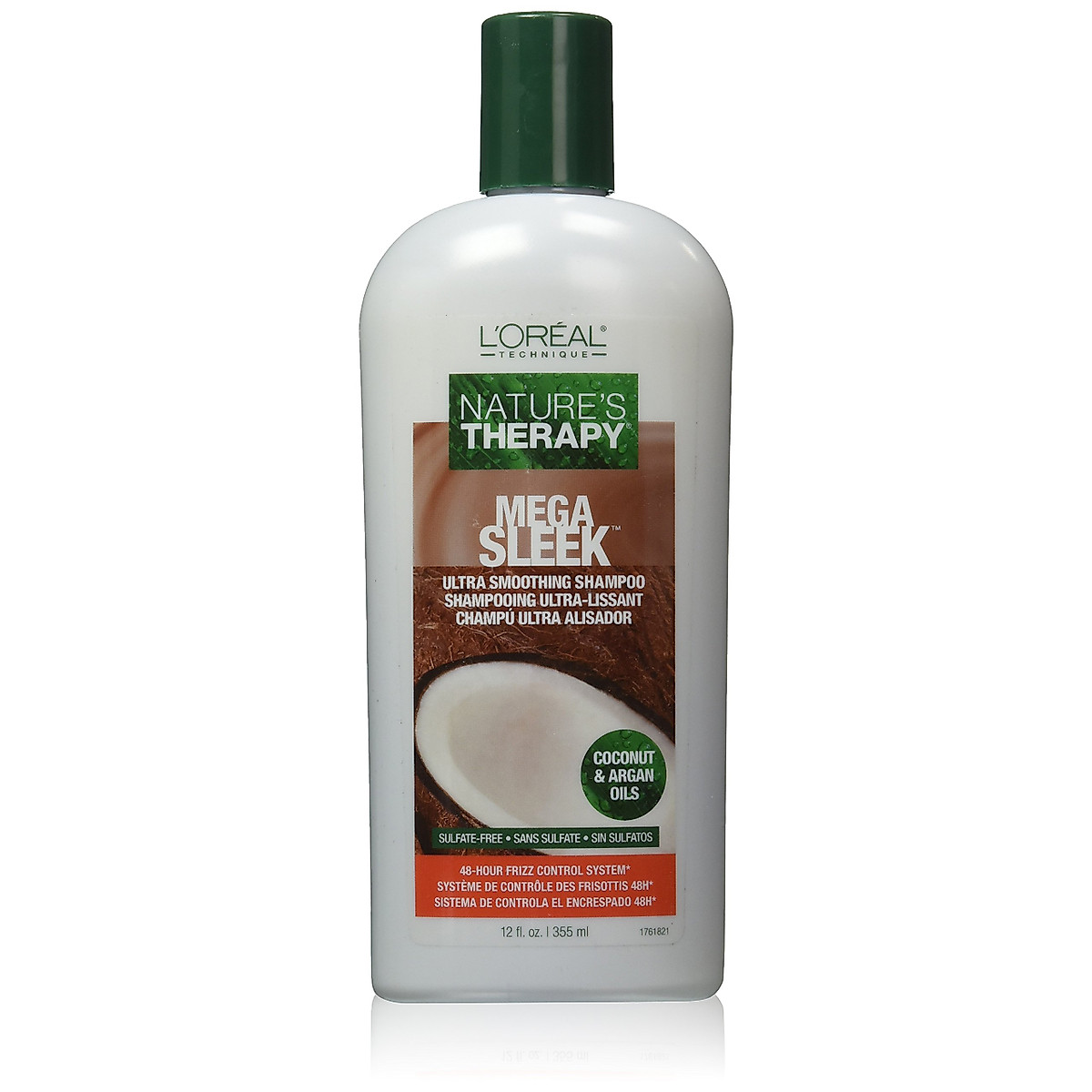 L'Oreal Nature's Therapy Mega Sleek Ultra Smoothing Shampoo, 12 Ounce