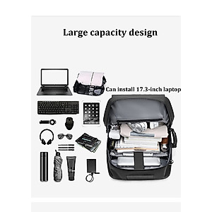 INFEYLAY Travel backpack For Men,waterproof 17 inch Business Laptop Backpack with Separate Shoe Bag,Hidden USB charging port 50L outdoors trekking backpack For woman, Hiking camping backpack