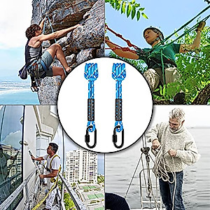 BeneLabel Poseidon Series Sewn Prusik Loops Ropes, Safety, 19", Diameter 2/5", 2 Pack, Blue