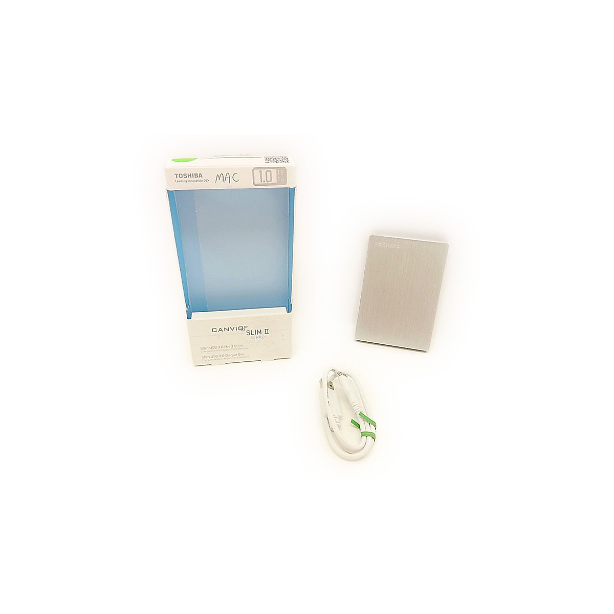 Toshiba Canvio Slim II 1TB Portable External Hard Drive for Mac (HDTD210XSMEA)