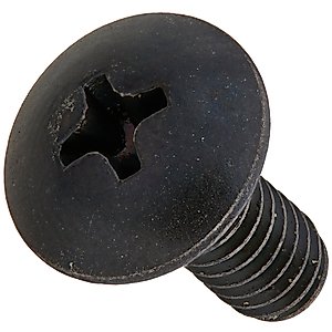 Small Parts 1008MPT188B 18-8 Stainless Steel Truss Head Machine Screw, Black Oxide Finish, Meets ASME B18.6.3, #2 Phillips, #10-24 Thread Size, 1/2" Length, Fully Threaded, Imported (Pack of 25)
