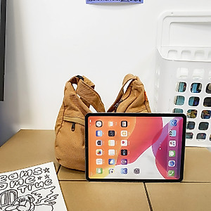 Canvas Casual Messenger Bag Hobo Crossbody Bag Canvas Shouder Tote Handbag for Women and Men, Brown