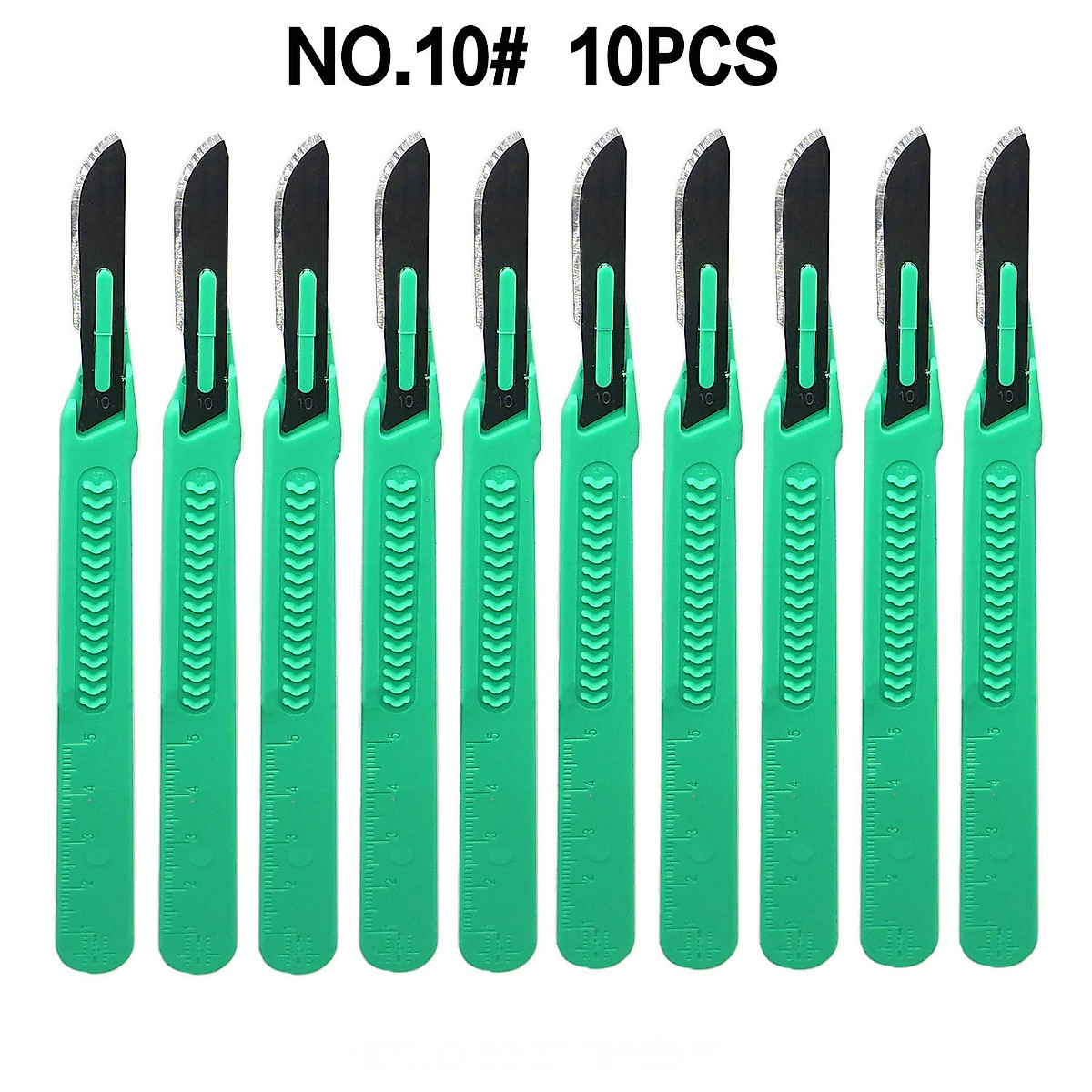 KIMRDIABTE 10Pack Sterile Disposable #10 Scalpels Knives Stainless-Steel Blades for Surgical Dermaplaning,Lab Anatomy,Carving,Craft Hobby Knife,Medical Dissection,Podiatry