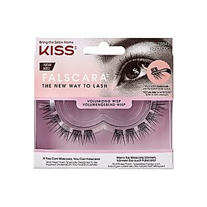 KISS Falscara DIY Eyelash Extension Volumizing Wisps - Featherlight Synthetic Reusable Artificial Eyelashes Pack of 10 Mini Lash Clusters for that Authentic Eyelash Extension Look