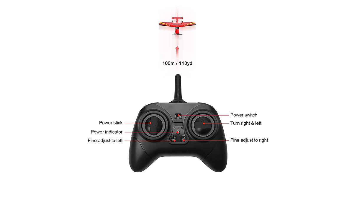 HAWK'S WORK 2 CH RC Airplane - Easy to Fly for Kids