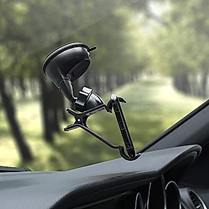 Olixar Windshield Phone Mount for Car - Easy to Use & Install Dock & Go - Very Sturdy Even on Bumpy Roads - Universal - Black