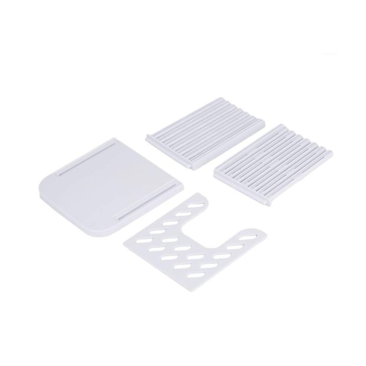 Adjustable Toast Slicer Toast Cutting Guide for Homemade Bread, Plastic Bread Slicer Loaf for Slicing Bread Foldable Kitchen Baking Tools (White)