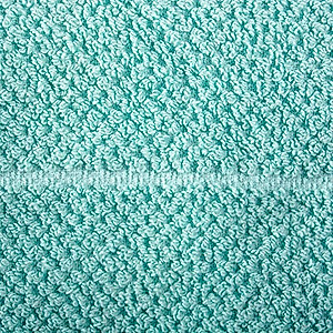 DII Basic Chef Collection, Assorted Terry Kitchen Towel Set, Dishtowel Set, Aqua, 4 Piece