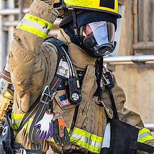 KUNN Work Glove Clips, Firefighter Glove Strap with 2 Heavy Duty Alligator Clips,Reflective Glove Holder for Construction,Fire,Rescue and More(Fluorescent Green)