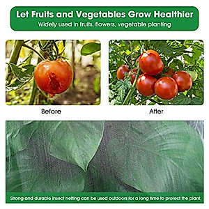 Unves 10'x20' Garden Netting, Mosquito Netting Plant Covers Insect Bird Netting Protection Netting for Vegetable Fruits, Mesh Netting Pest Barrier Protect Garden Plant from Birds Bugs