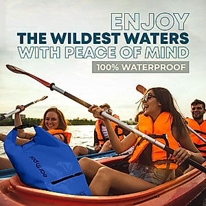 Earth Pak Waterproof Dry Bag with Zippered Pocket - Waterproof Dry Bag Backpack Keeps Gear Dry for Boating, Camping, Fishing, Beach Drybag, Kayak Accessories - Dry Bags Waterproof with Phone Case 10L