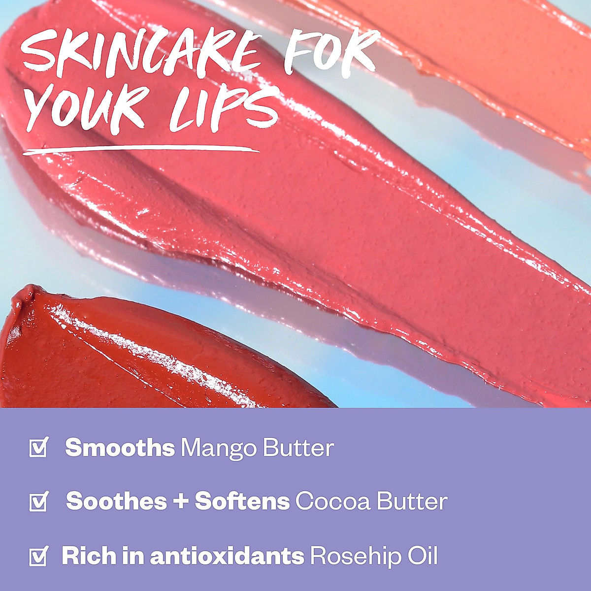 Kosas Weightless Lip Color Nourishing Satin Lipstick - High Impact Lip Color with Clean Formula - Comfy feel & Soft Finish - Rosewater