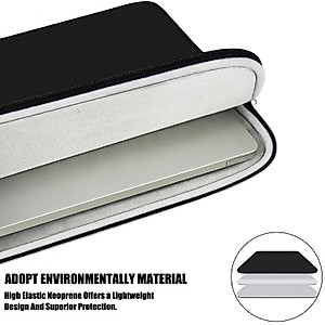 Laptop Sleeve Bag 15.6 Inch, Durable Slim Briefcase Handle Bag & with Two Extra Pockets,Notebook Computer Protective Case for 15 15.6 inch HP, Dell, Acer, Asus, Chromebook, Ultrabook, Black