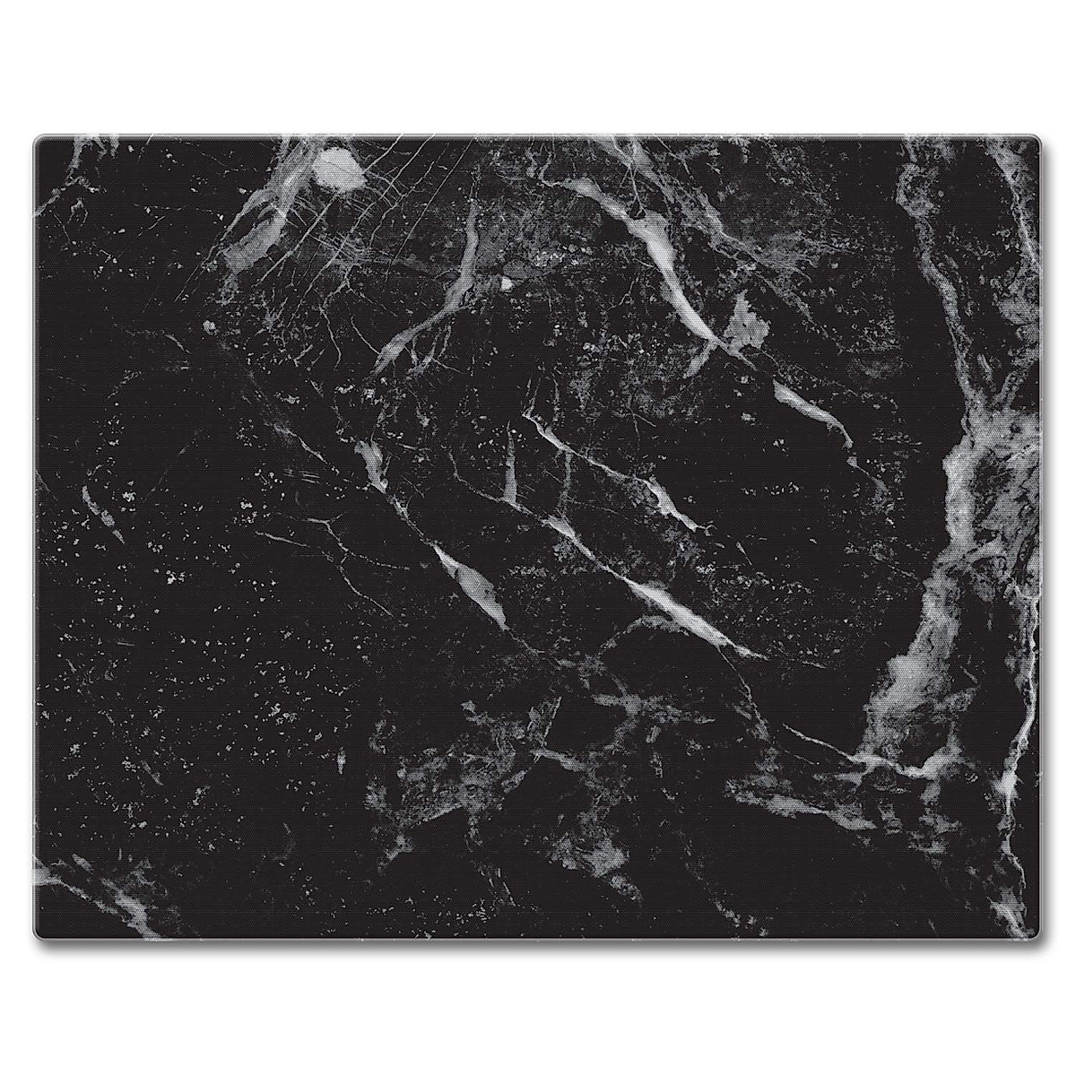 CounterArt Black Marble Design 3mm Heat Tolerant Tempered Glass Cutting Board 15” x 12” Manufactured in the USA Dishwasher Safe