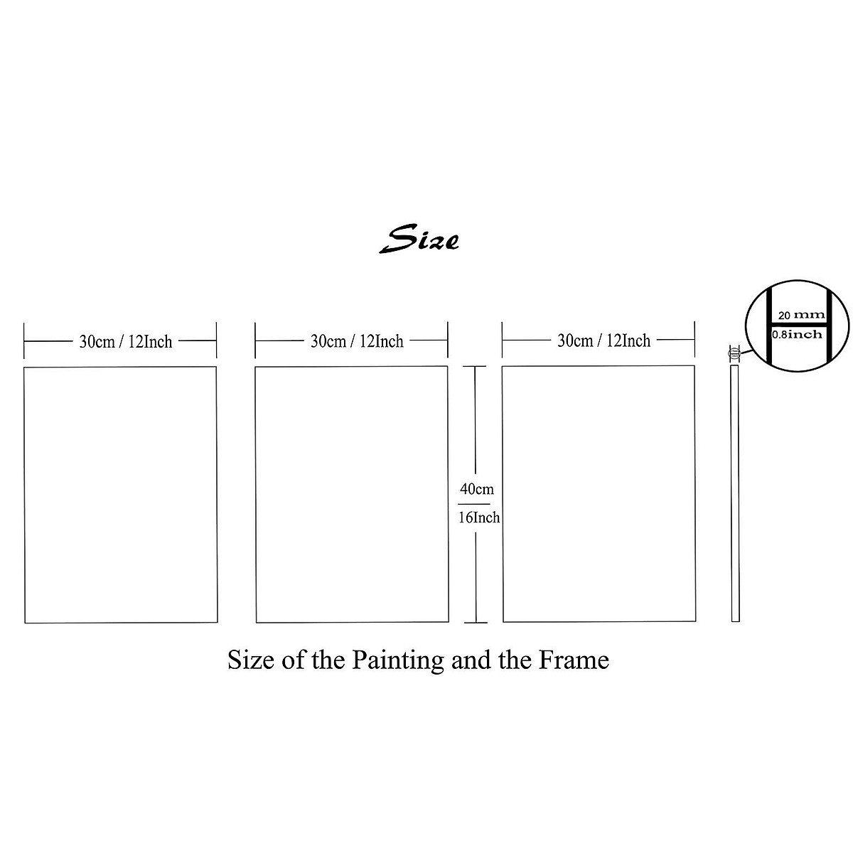 USIXA Car Wall Art for Living Room Old Vehicle on Brown Road Wall Decor Painting Blue Car in Wild Picture for Home Decor Prints Canvas with Frame Ready Hang White Cloud Sky Landscape Poster 12''X16''