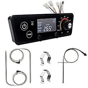 Digital Controller Board Repalacement Parts,Compatible with Pit Boss Wood Pellet Gill Classic Austin XL/Tailgater/Whiskey Still,with Meat Probe and Temperature Sensor.