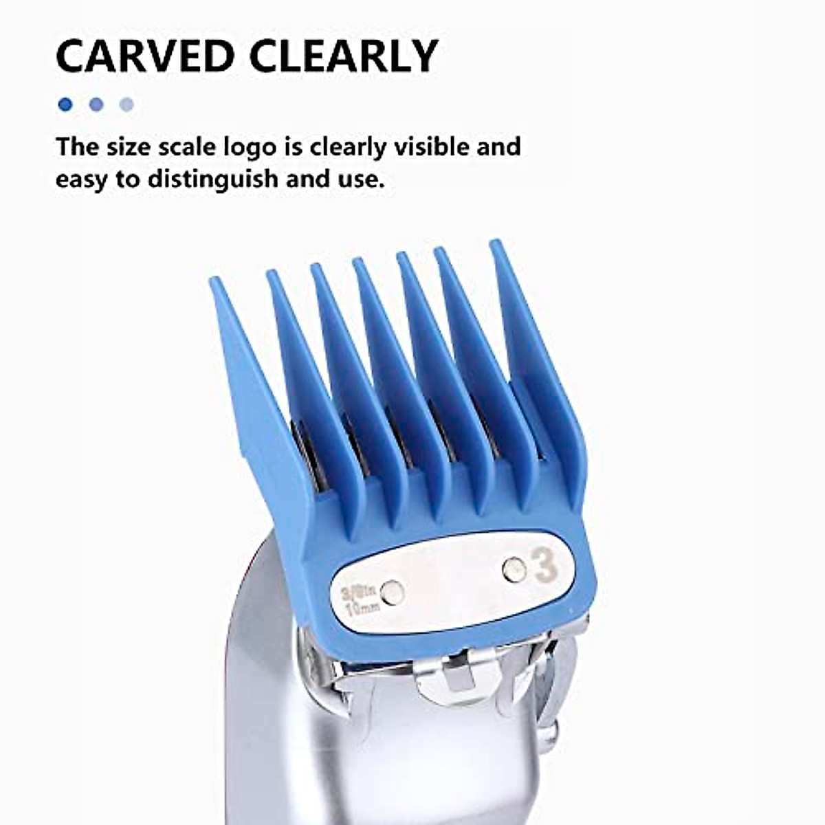 GSKY 8pcs Professional Guide Comb Set for Men's Hair Clippers Replacement, 1.79 X 1.52 Color Accessory Guard Guide Comb is Suitable for Many Men's Hair Clippers