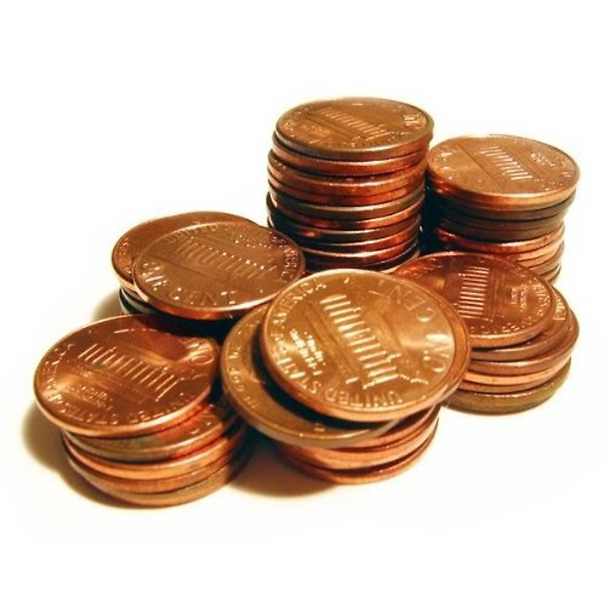 10 Pounds (10 lbs; 4.5 kg) Copper Pennies 1909-1982 USA American Coins Currency 4.5 Kilograms