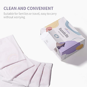 SUNVENO Disposable Bibs, Baby Disposable Bib Leak-proof Liner & Reusable Fastener, 20 Pieces
