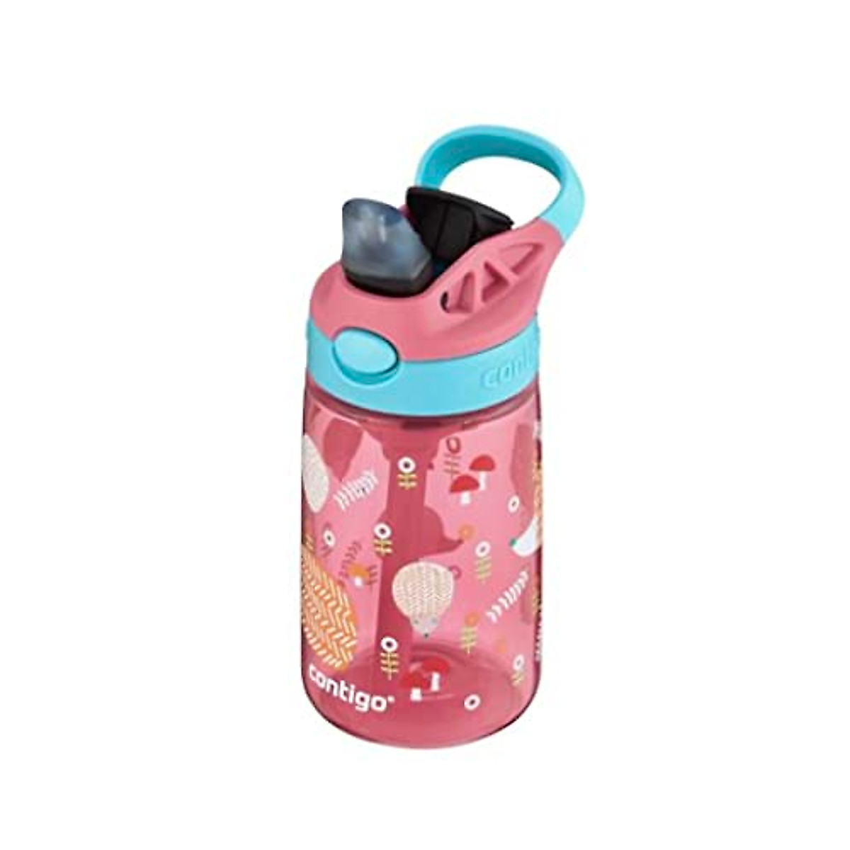 Contigo Kids Water Bottle with Redesigned AUTOSPOUT Straw, 14 oz., pink hedge hog