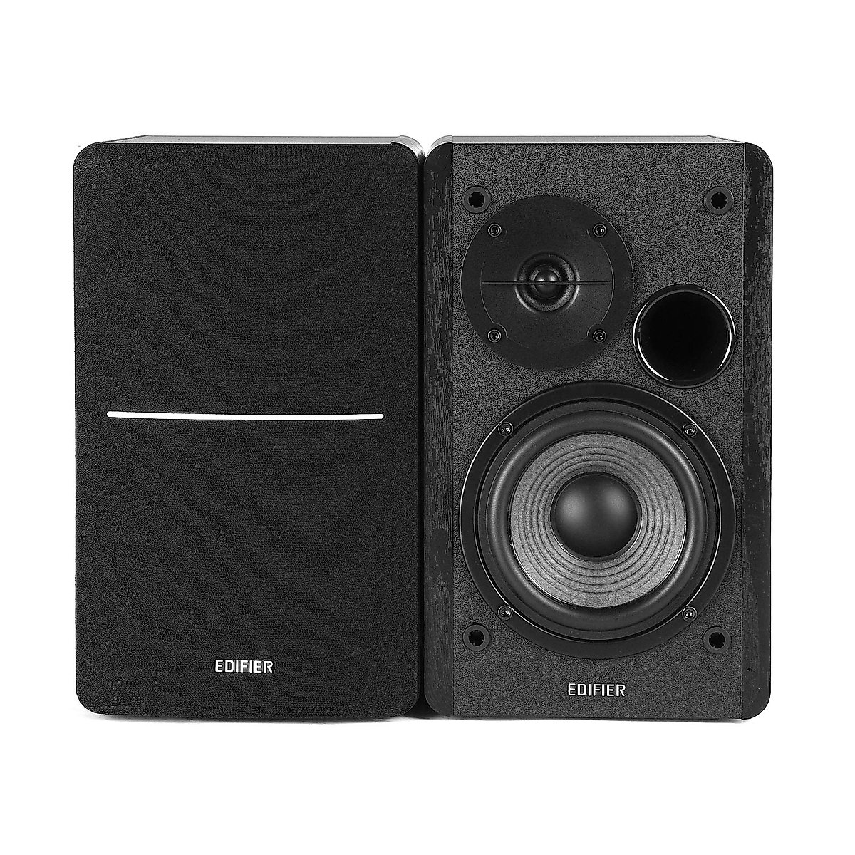 Edifier R1280DB Powered Bluetooth Bookshelf Speakers - Optical Input - Wireless Studio Monitors - 4 Inch Near Field Speaker - 42w RMS - Black (Renewed)