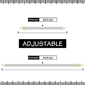 Youteer Adjustable Shoulder Crossbody Bag Strap Gold Buckle Replacement Handbag Strap Wide Purse Strap with Leather Pink Stripe