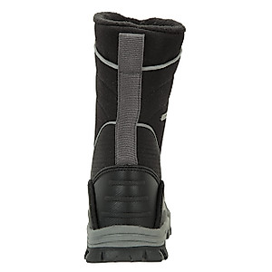 Mountain Warehouse Park Youth Kids Snow Boots - Warm Winter Shoes Black Kids Shoe Size 5 US