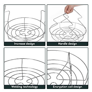 HERCHR Canning Rack, Stainless Steel Canning Rack with Handles for Regular Wide Mouth Mason Jars, 27.5cm