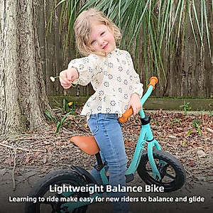 JOYSTAR 10 Inch Toddler Balance Bike 2 Year Old Push Bicycle with Footrest 10" Glider Bikes No Pedal Bicycle Training Bikes Baby Birthday Gifts for 2-4 Girls Green