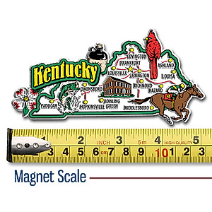 Kentucky Jumbo State Magnet by Classic Magnets, 5.1" x 2.8", Collectible Souvenirs Made in The USA