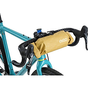EVOC HANDLEBAR PACK BOA Handlebar Bag Bicycle Bag for Additional Storage Space (Size: L, 5L Storage Space, BOA Fit System, Quick Access on Both Sides, Waterproof and Dirt-Repellent), Clay Yellow