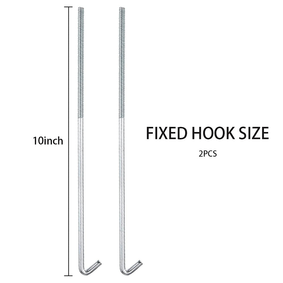 Stainless Steel Car Battery Hold Down Kit - Universal J Bolts & Hooks (10inch/2pcs)