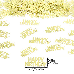 Vofrise Gold Happy Birthday Confetti Birthday Party Decorations Baby/Adult Birthday Table Scatter Party Supplies 100PC