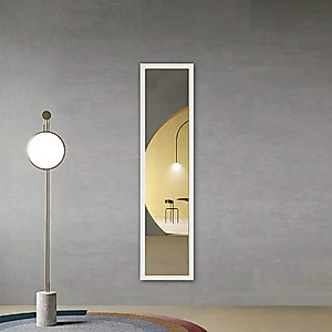 FANYUSHOW 47x12 Inch Long, Full Body,Full Length Wall Mirror for Bedroom Bathroom Living Room,White