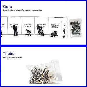 Suptek Universal TV Mounting Hardware Kit Set Includes TV Screws and Anchors M4 M5 M6 M8 TV Screws and Spacer Fit Most TVs up to 80 inch