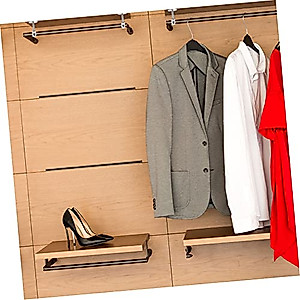 DECHOUS 8pcs Clothes Rail Flange Metal Curtain Rod Curtains Holders Shower Curtain Rod Holder Ceiling Rod Brackets Closet Rod End Curtain Pole Ceiling Brackets Wardrobe Pole Brackets