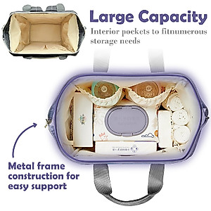 ZAACUSTOM Custom Name Boy Baby Bags, Nylon Personalized Diaper Bag Backpack for Baby Boy Mom, Large Capacity, Waterproof, Multifunctional, Adjustable Shoulder Straps