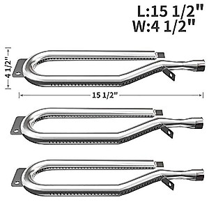 Sunshineey Gas Grill Replacement Parts,Stainless Steel Burners,Heat Plates for Members Mark BQ05046-6, BBQ ProBQ05041-28, BQ51009, Sam's Club, Outdoor Gourmet Repair Kit (3PACK)