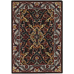 SAFAVIEH Heritage Collection Accent Rug - 2' x 3', Charcoal & Ivory, Handmade Traditional Oriental Wool, Ideal for High Traffic Areas in Entryway, Living Room, Bedroom (HG737A)