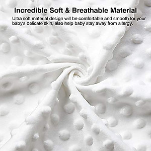 Changing Table Pad Covers AceMommy Ultra Soft Minky Dots Plush Changing Table Covers Breathable Changing Table Sheets Wipeable Diaper Changing Pad Cover for Infants Baby Boy Baby Girl White (2 Pack)