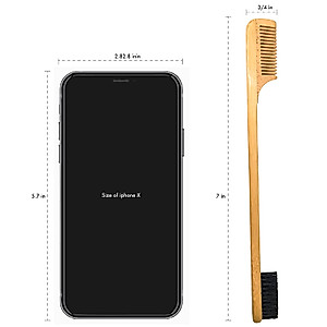 Sapling Mustache Brush & Comb (2-pack) from Green Beard Grmng - Boar Bristle & Bamboo