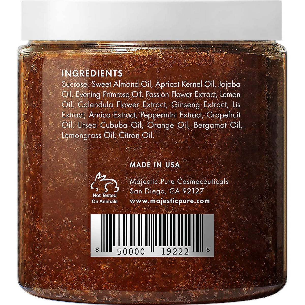 Brown Sugar Body Scrub for Cellulite and Exfoliation - Natural Body Scrub - Reduces The Appearances of Cellulite, Stretch Marks, Acne, and Varicose Veins, 10 Ounces
