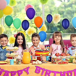 100 Pieces Latex Balloons Different Sizes 18/12/10/5 Inch Party Balloon Kit for Valentines Birthday Baby Shower Wedding Bride Graduation Party Decoration (Navy blue)