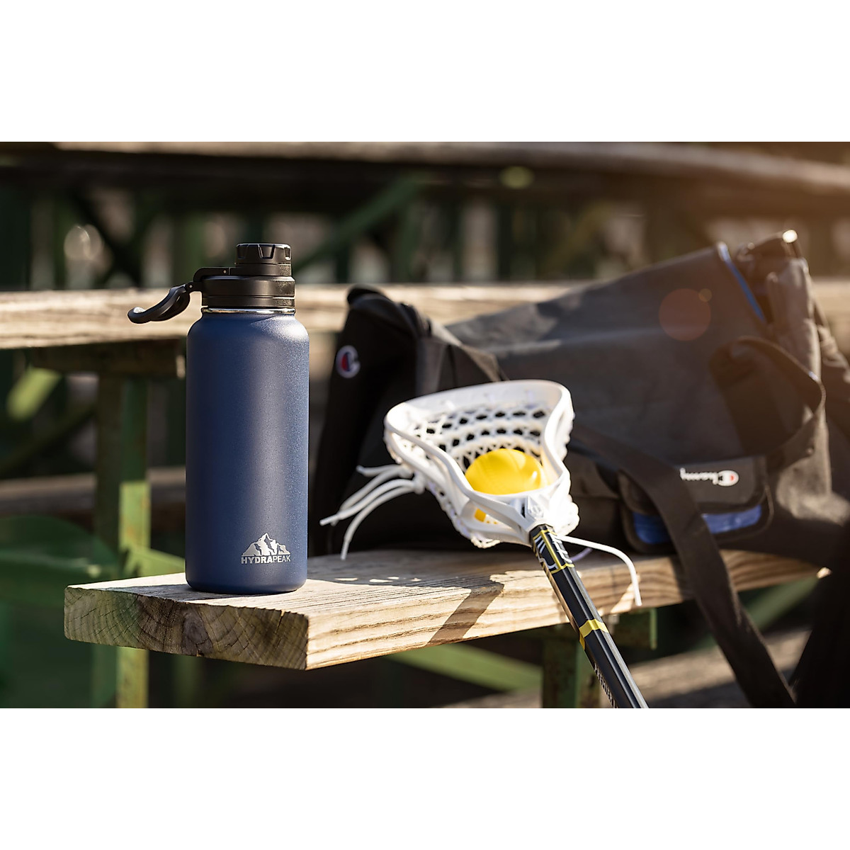 Hydrapeak 32 oz Insulated Water Bottle with Chug Lid - Reusable Leak Proof Stainless Steel Water Bottles, Double Wall Vacuum Insulation | 24 Hours Cold and 12 Hours Hot (Blue Lagoon)