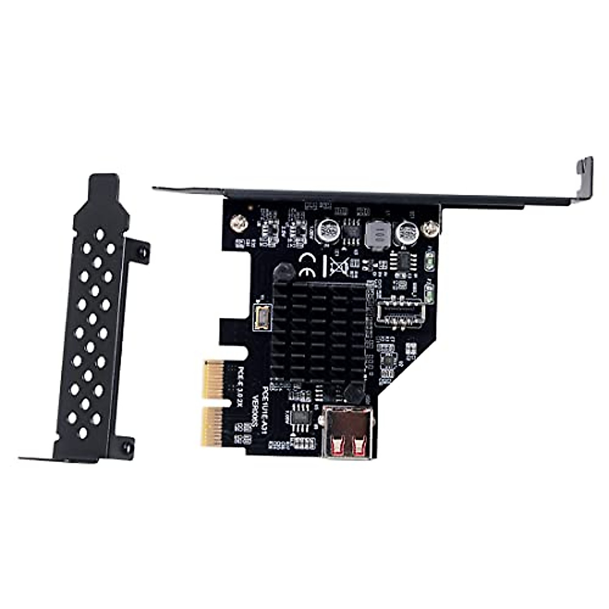 ChenYang 2 Port USB 2.0 ＆ USB 3.1 Gen 2 Type-E Front Panel Socket to PCI-E 2X PCI Express Expansion Card Adapter