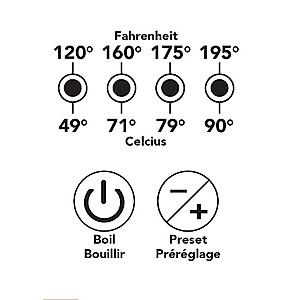 Starfrit 024011-002-0000 1.7-Liter 1,500-Watt Glass Electric Kettle with Variable Temperature Control, Black